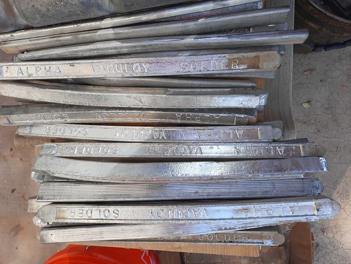 hundreds of pounds of 63/37 , pure tin bars and linotype for sale in ...