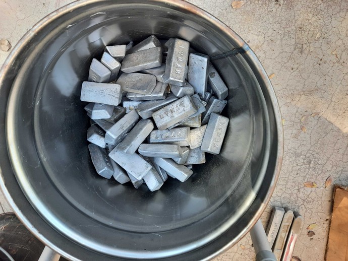 hundreds of pounds of 63/37 , pure tin bars and linotype for sale in ...